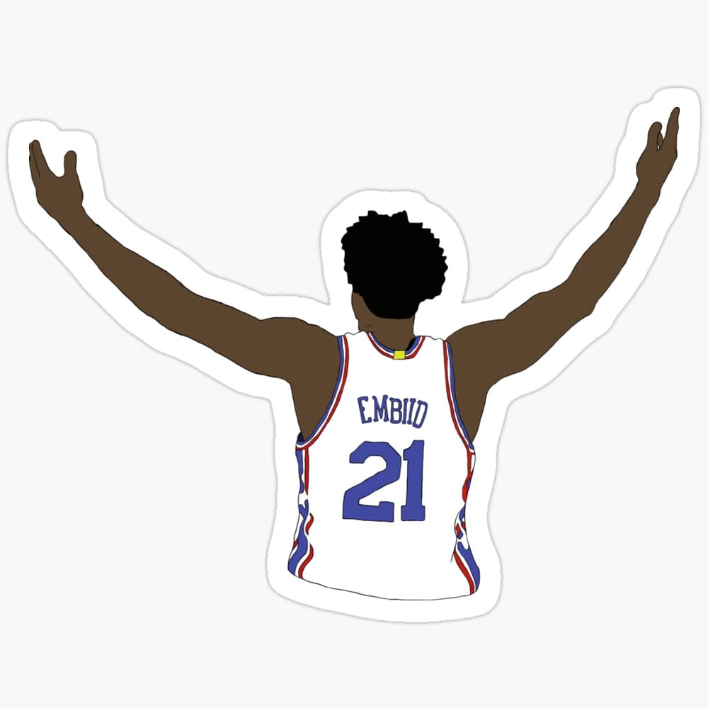 Joel Embiid Embrace The Crowd Sticker Phone Decal Water Bottle Stickers ...