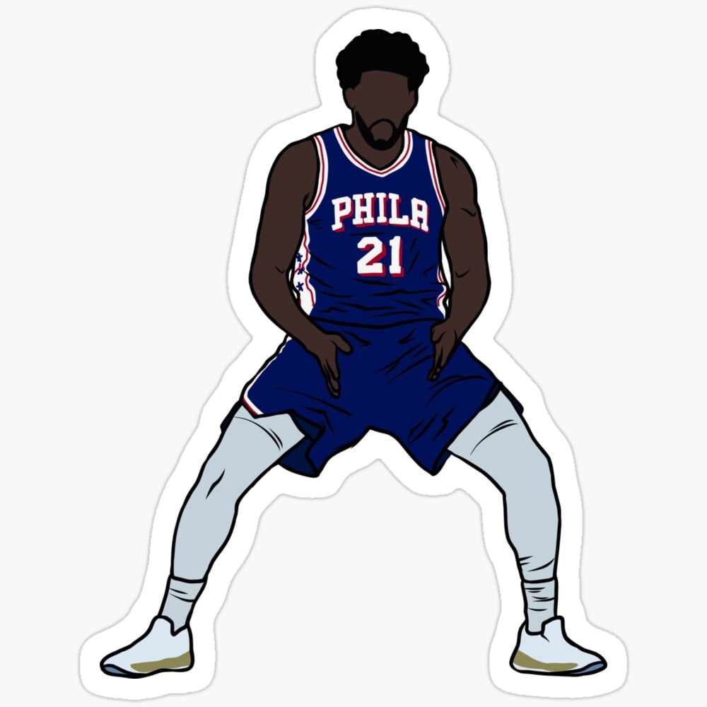 Joel Embiid Thrust Sticker Phone Decal Water Bottle Stickers Car Decals ...