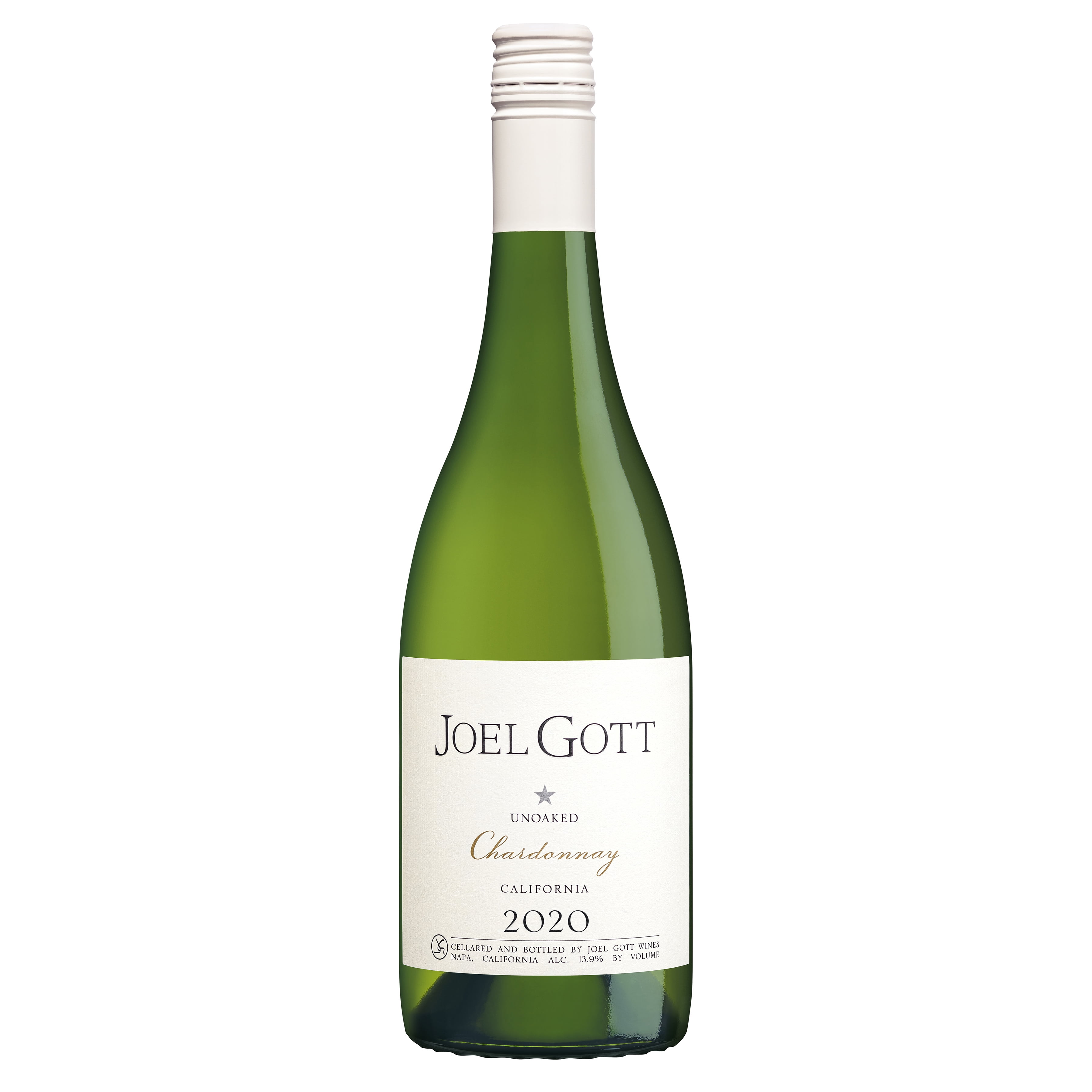 Joel Gott California Unoaked Chardonnay White Wine, 750 ml Glass Bottle ...