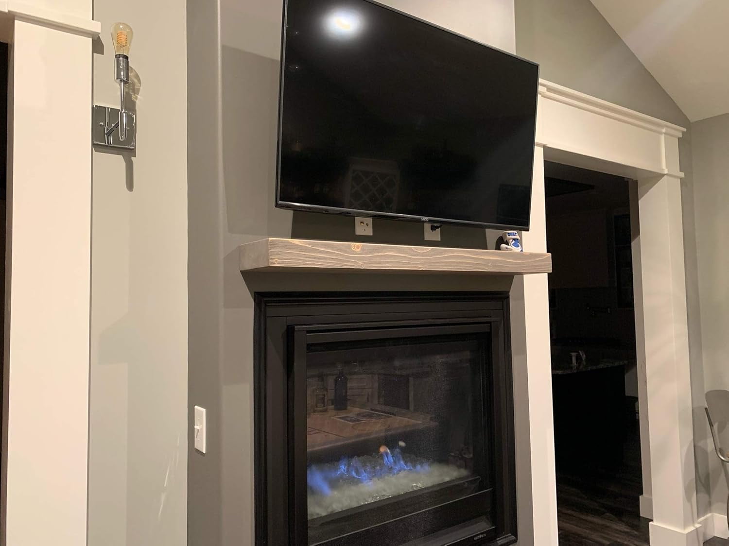 Joel's Antiques 48 Inch Wooden Floating Shelves for Wall - 48x7x3 in ...