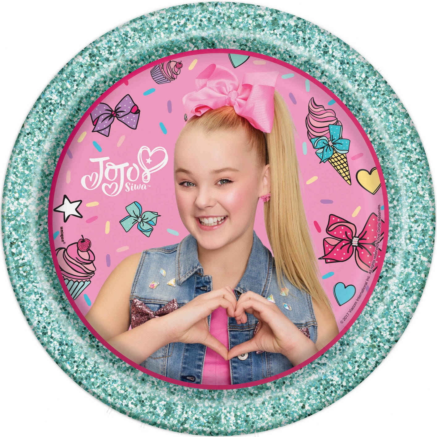 Joelle Joanie Siwa Jojo Siwa Heart Edible Cake Topper Image ...