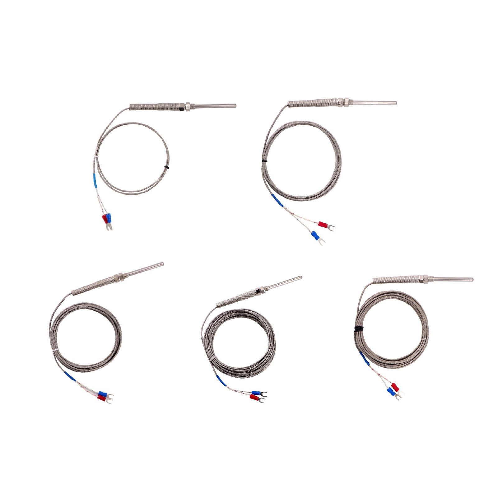 Joernso 1/2/3/4/5m 50mm Probe K-Type Thermocouple Temperature Sensor ...