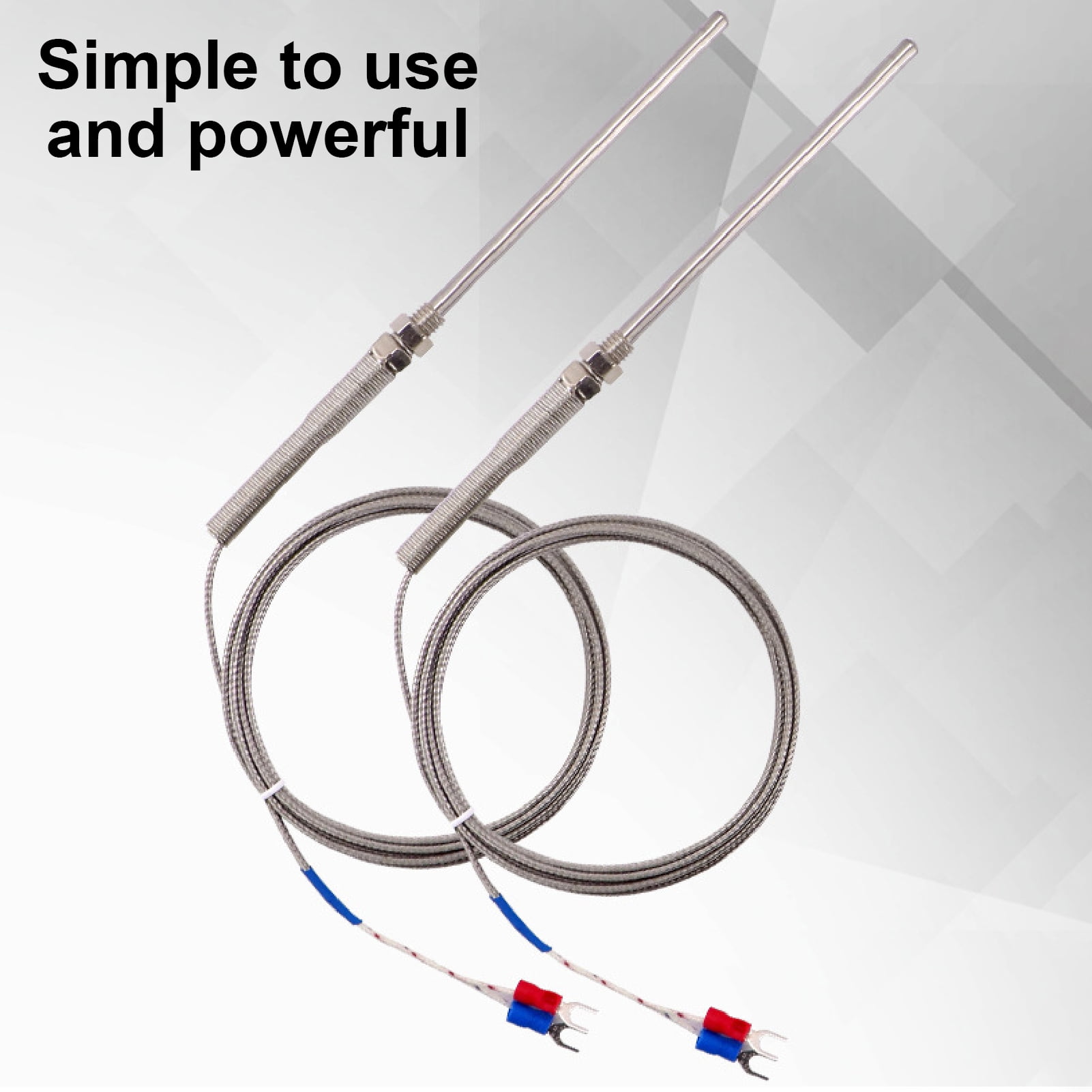 Joernso 1/2/3/4/5m K Type Thermocouple M8 Thread 100mm Probe ...