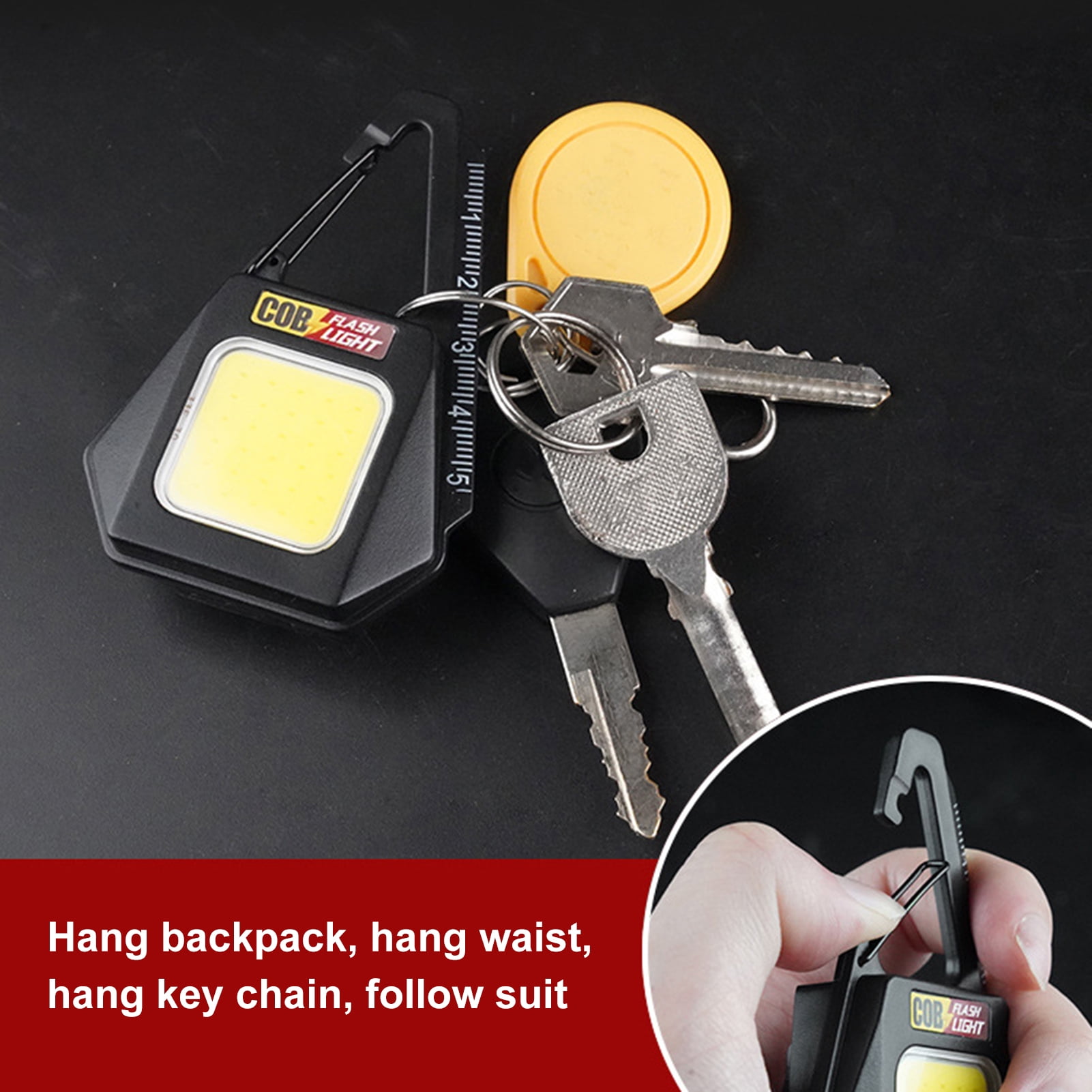 Joernso 1/2Pcs LED Flashlight with Strong Magnet Base 3 Lighting Modes ...