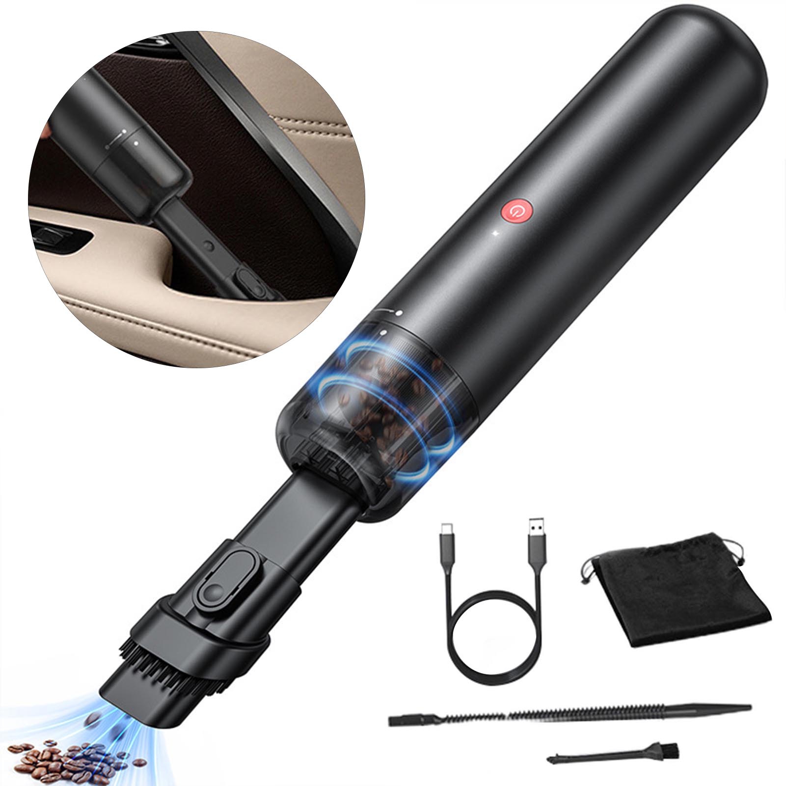 Joernso 1 Set Car Vacuum Cleaner Super Suction Power Active Noise ...