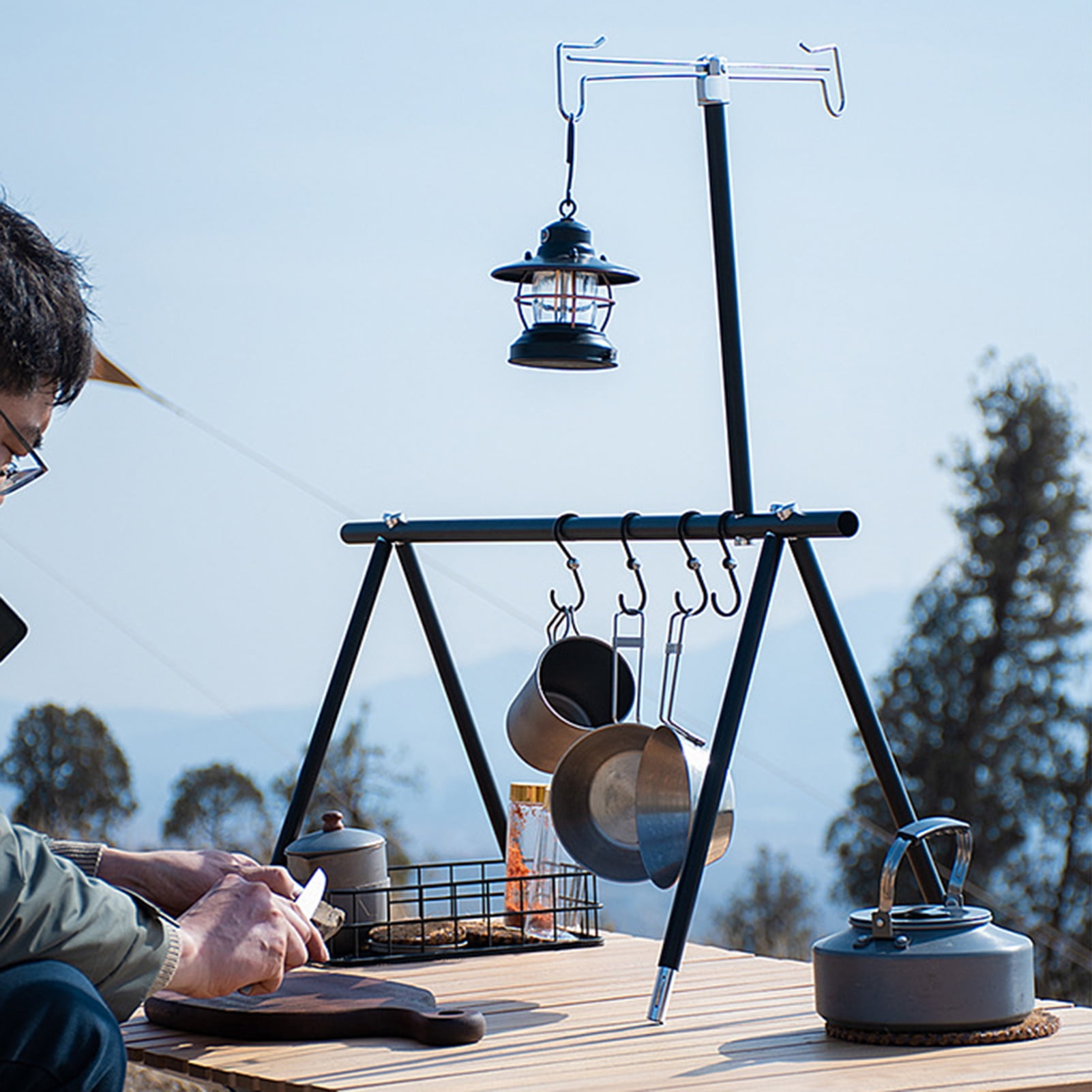 Joernso 1 Set Portable Camping Rack Anti-rust Aluminum Alloy Easy ...