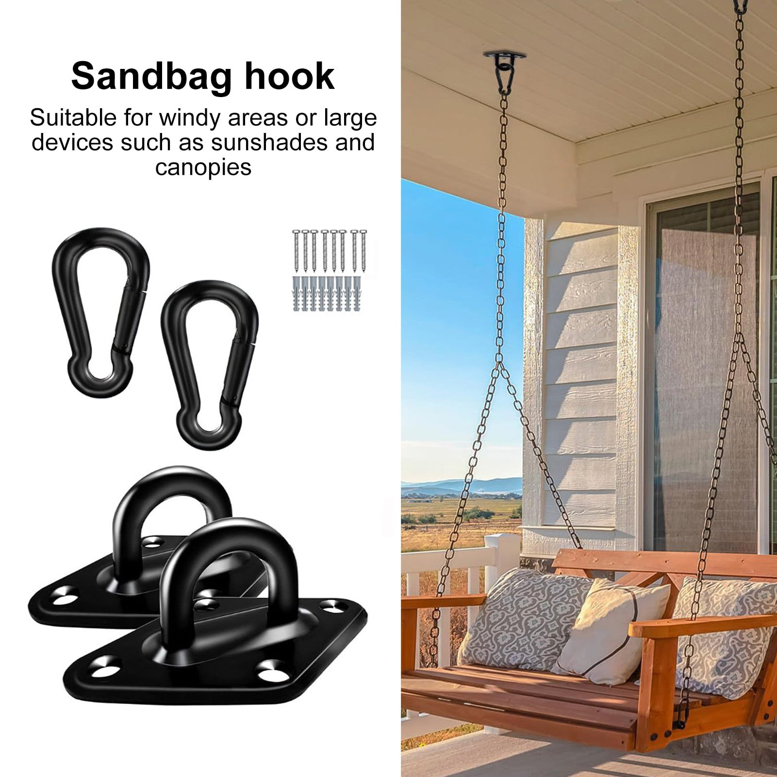 Joernso 1 Set Sandbag Hook Stainless Steel Heavy Duty U-shaped Great ...