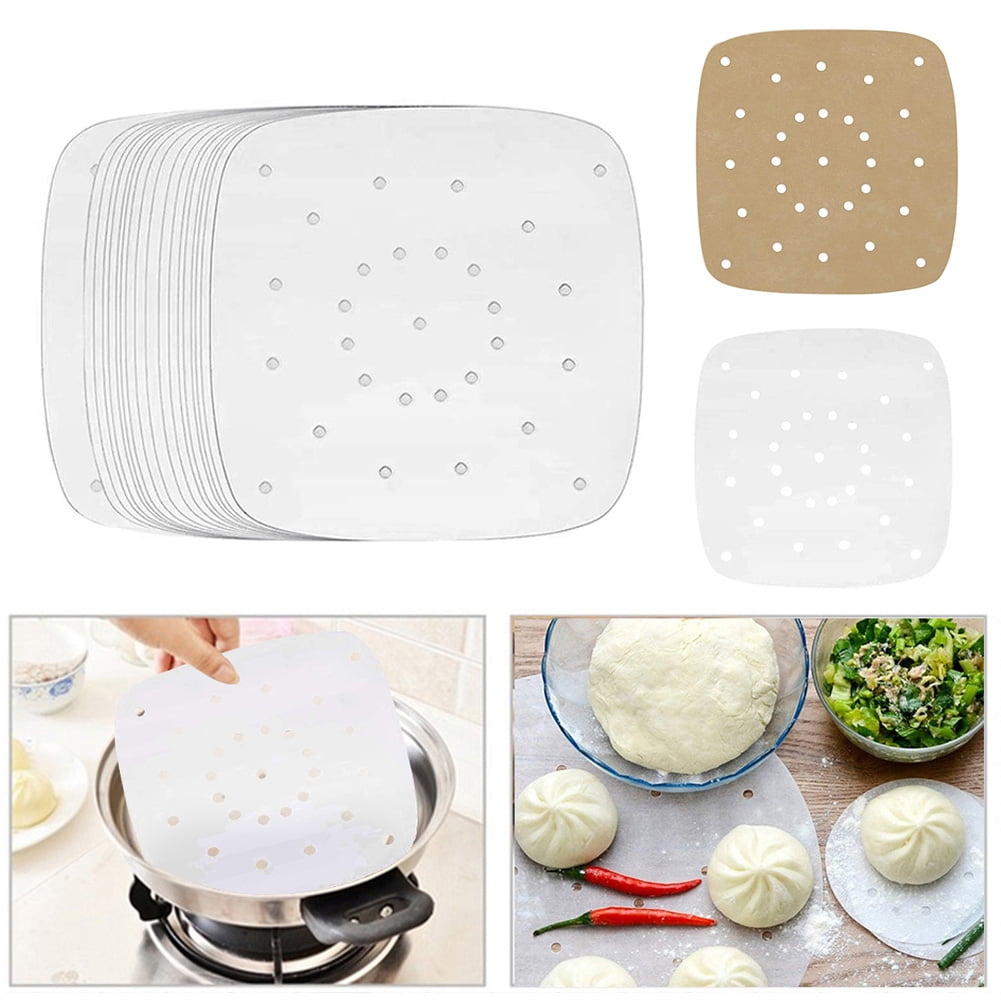 Joernso 100Pcs 7/8/9Inch Square Non-stick Air Frying Pan Pad Barbecue ...