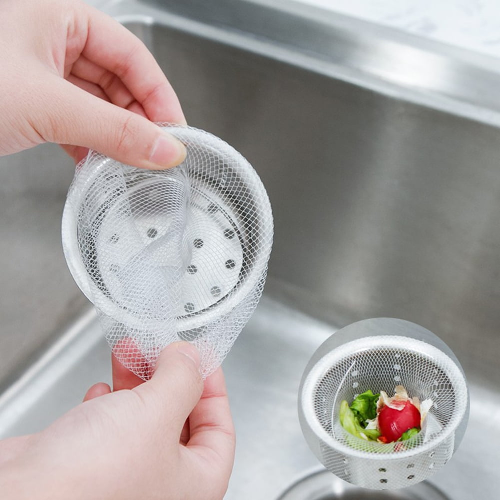 Joernso 100Pcs Disposable Sink Strainer Garbage Filter Bag Anti ...