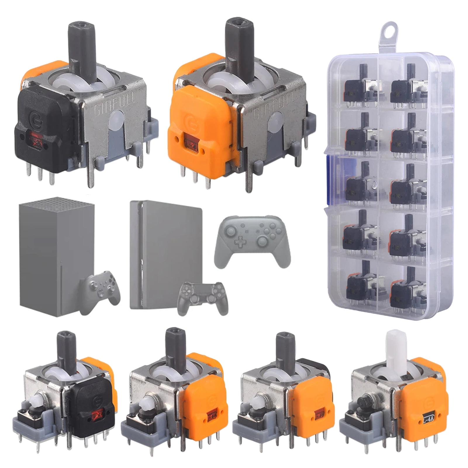 Joernso 10Pcs Thumbsticks Wireless Controller Joystick Replacement ...