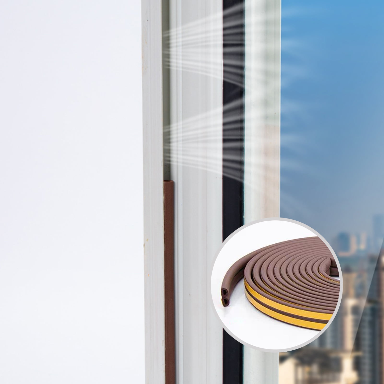 Joernso 10m Sealing Strip Resilient Sound-proof Rubber Universal Long ...