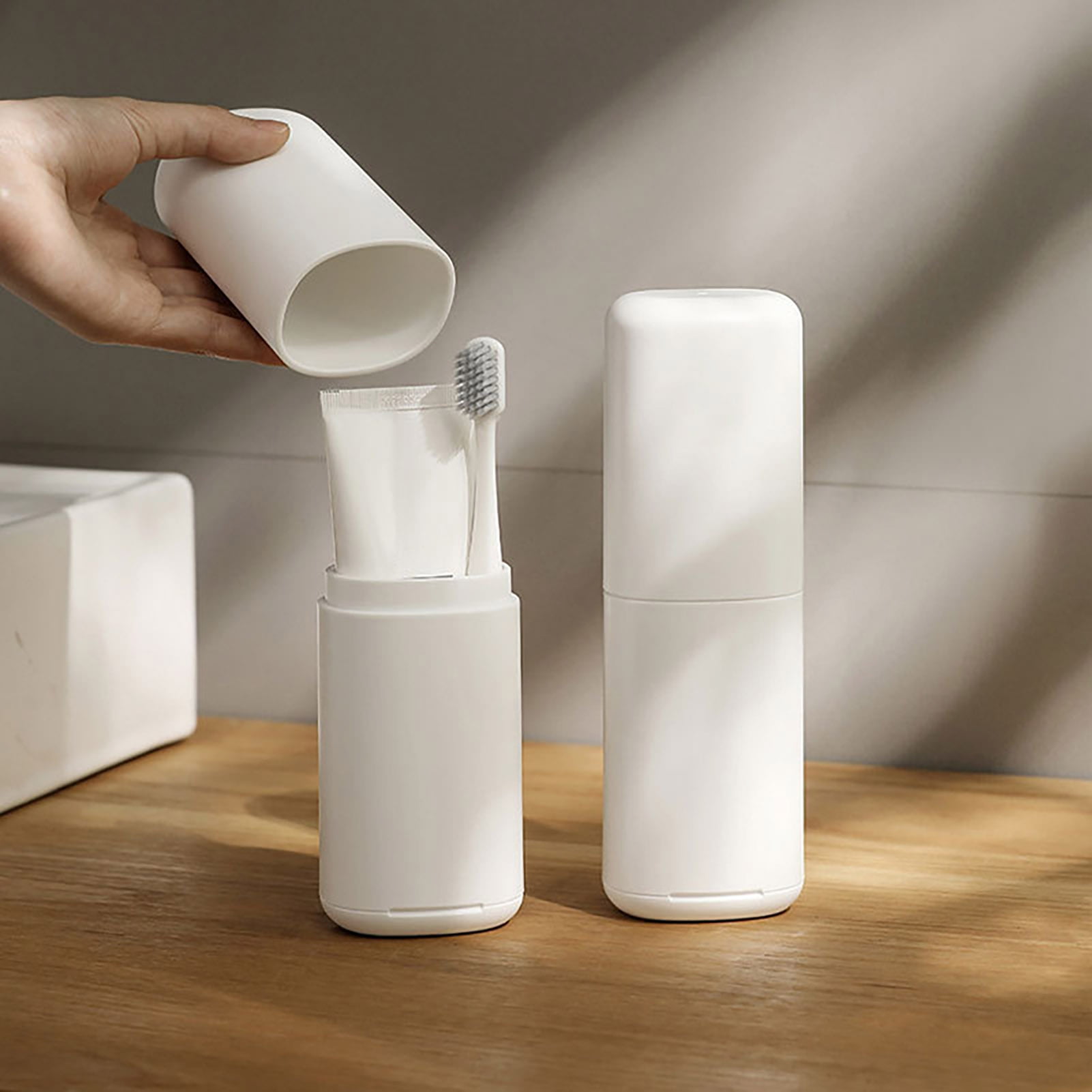 Joernso 180ML Travel Toothbrush Case with Ventilation Hole Portable ...