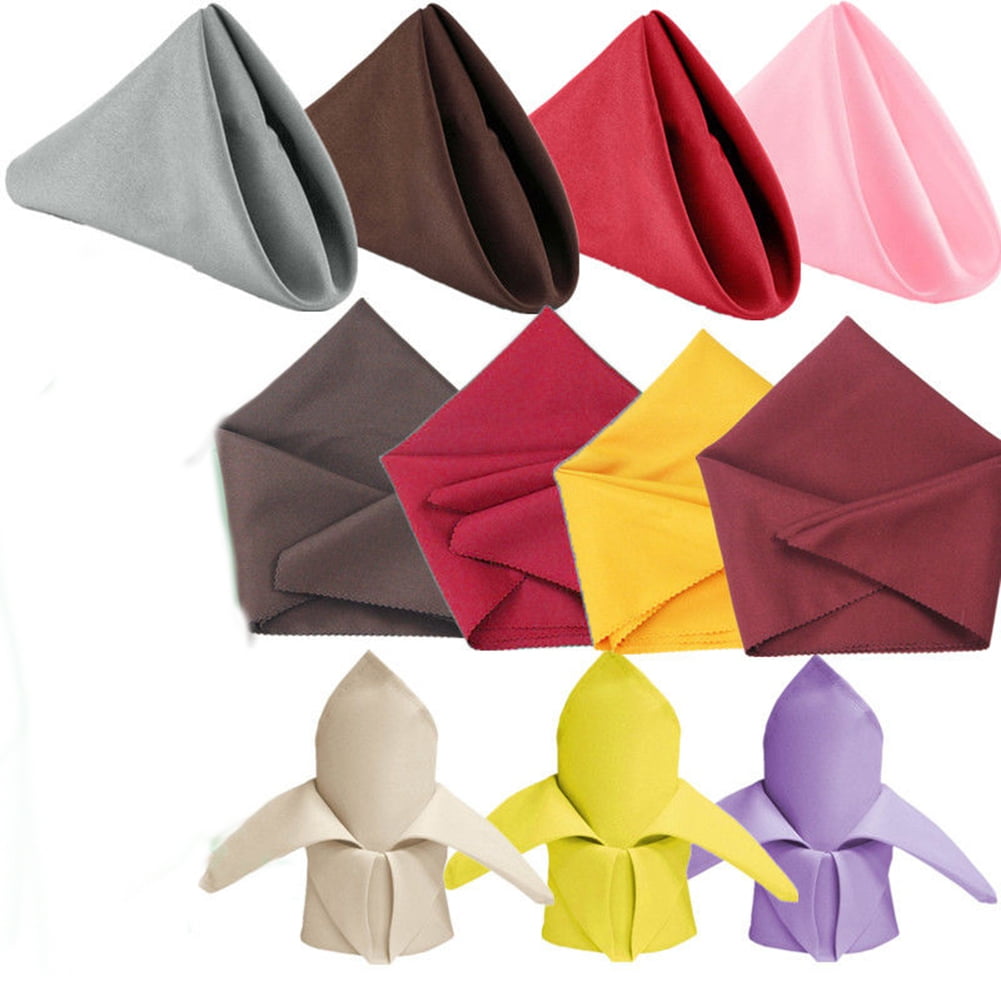 Joernso 19 Inch Square Solid Color Napkins Wedding Table Decor Dinning ...