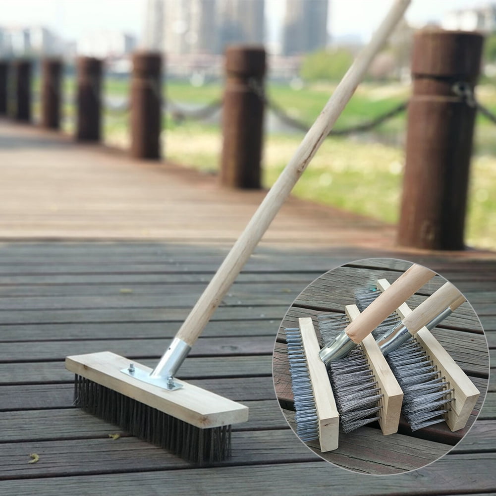 Joernso 20/30/45cm Metal Wire Broom Brush Sweeping Floor Garden Moss ...