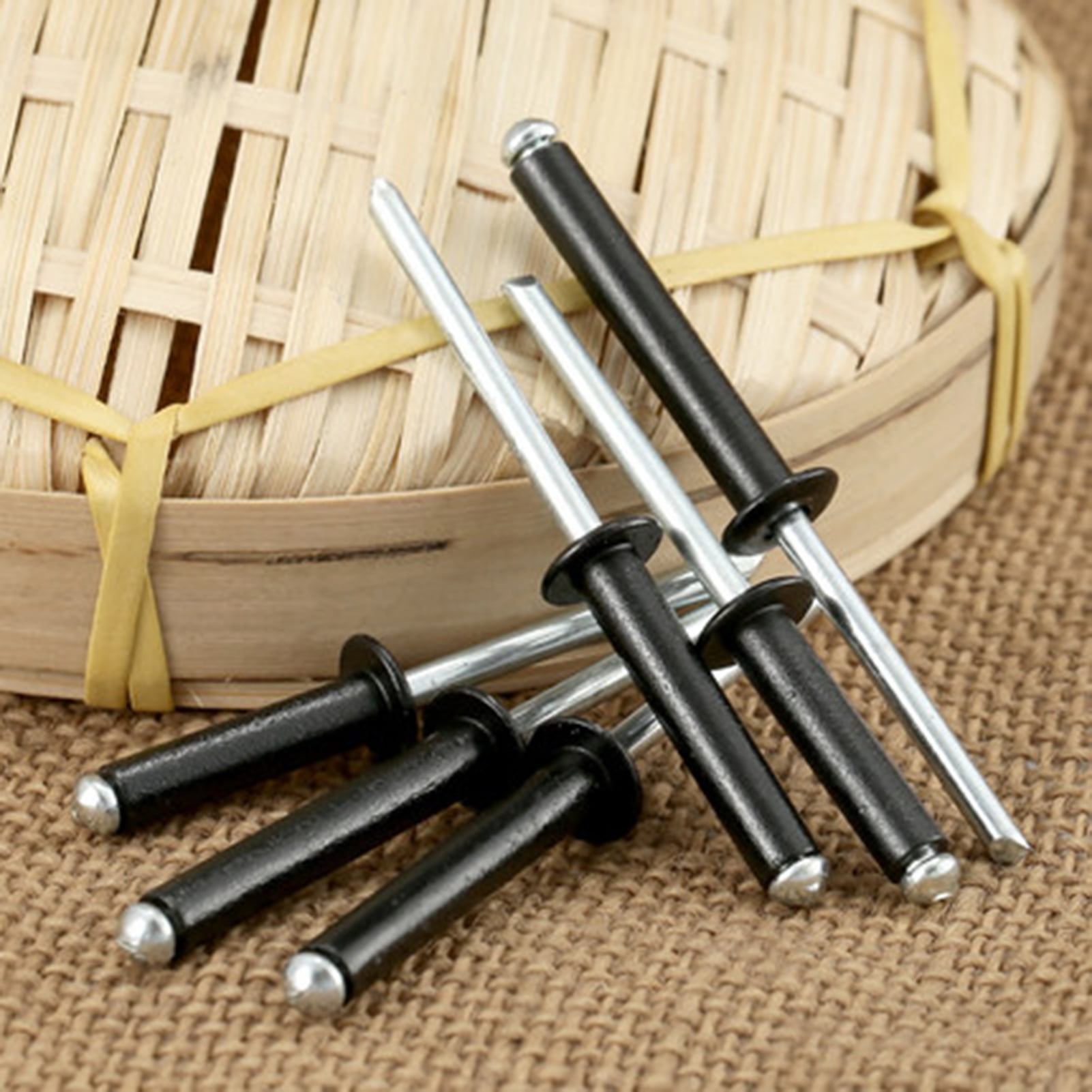 Joernso 200Pcs Rivets Multiple Corrosion-resistant Big Brim Black Blind ...