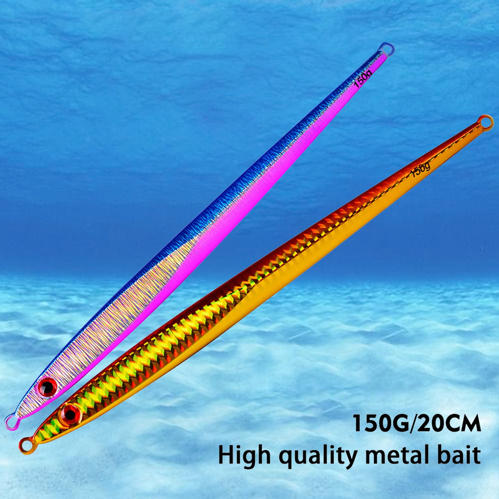 Joernso 20cm/150g Metal Hard Baits Reflective Tapered Profile Jigging ...