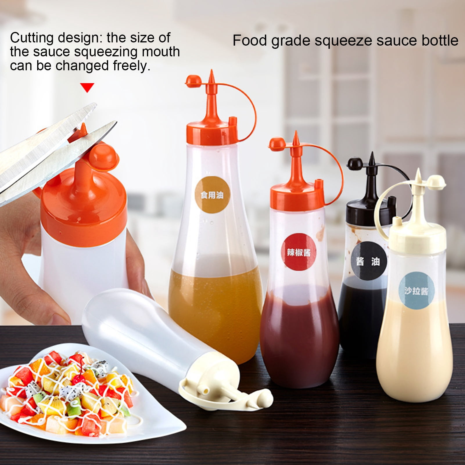 Joernso 250ml/360ml/480ml/720ml Squeeze Bottle No Odor Small Outlet ...