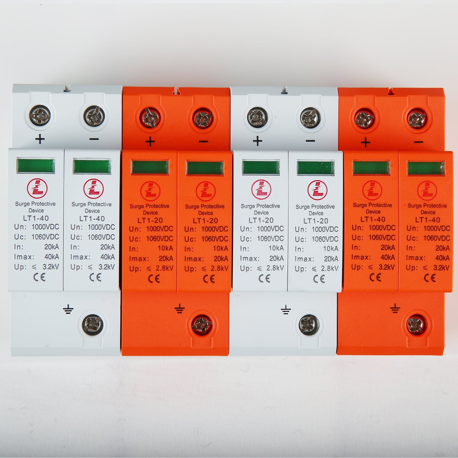 Joernso 2P DC 1000V Photovoltaic Surge Protector Power Supply Lightning ...