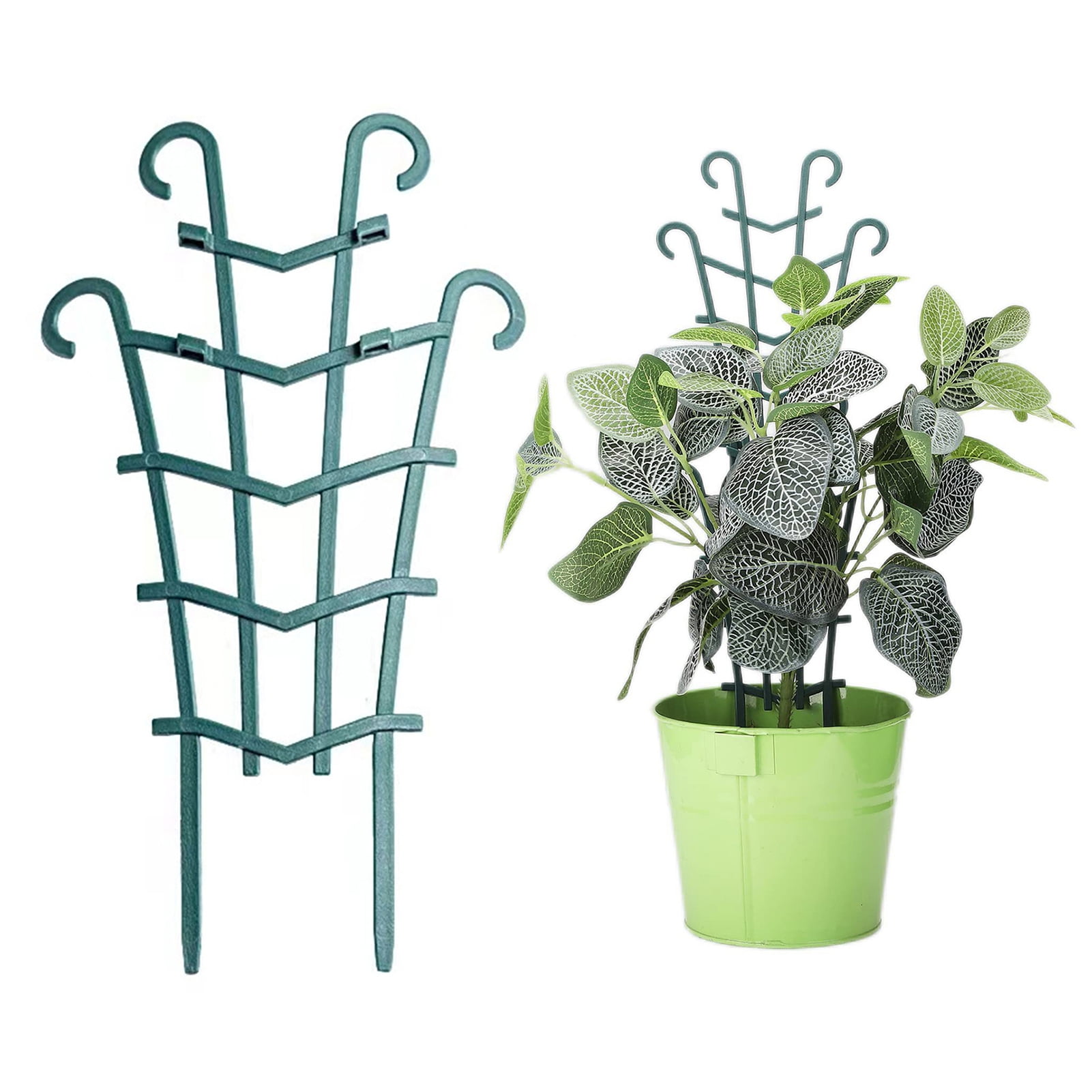 Joernso 2Pcs Plant Climbing Rack Stackable Garden Plant Trellis Durable Plastic Mini Potted ...