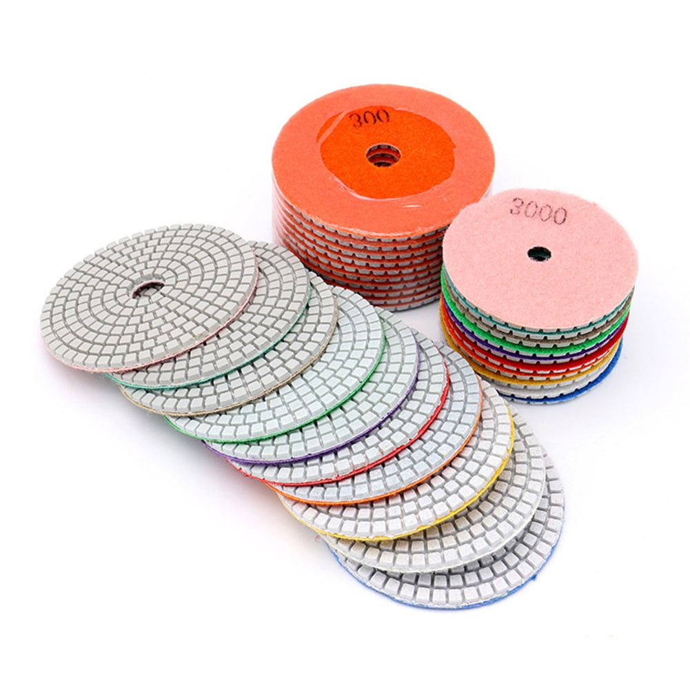 Joernso 3 Inch Sanding Grinding Disc Wet Polishing Pads for Tile Marble ...