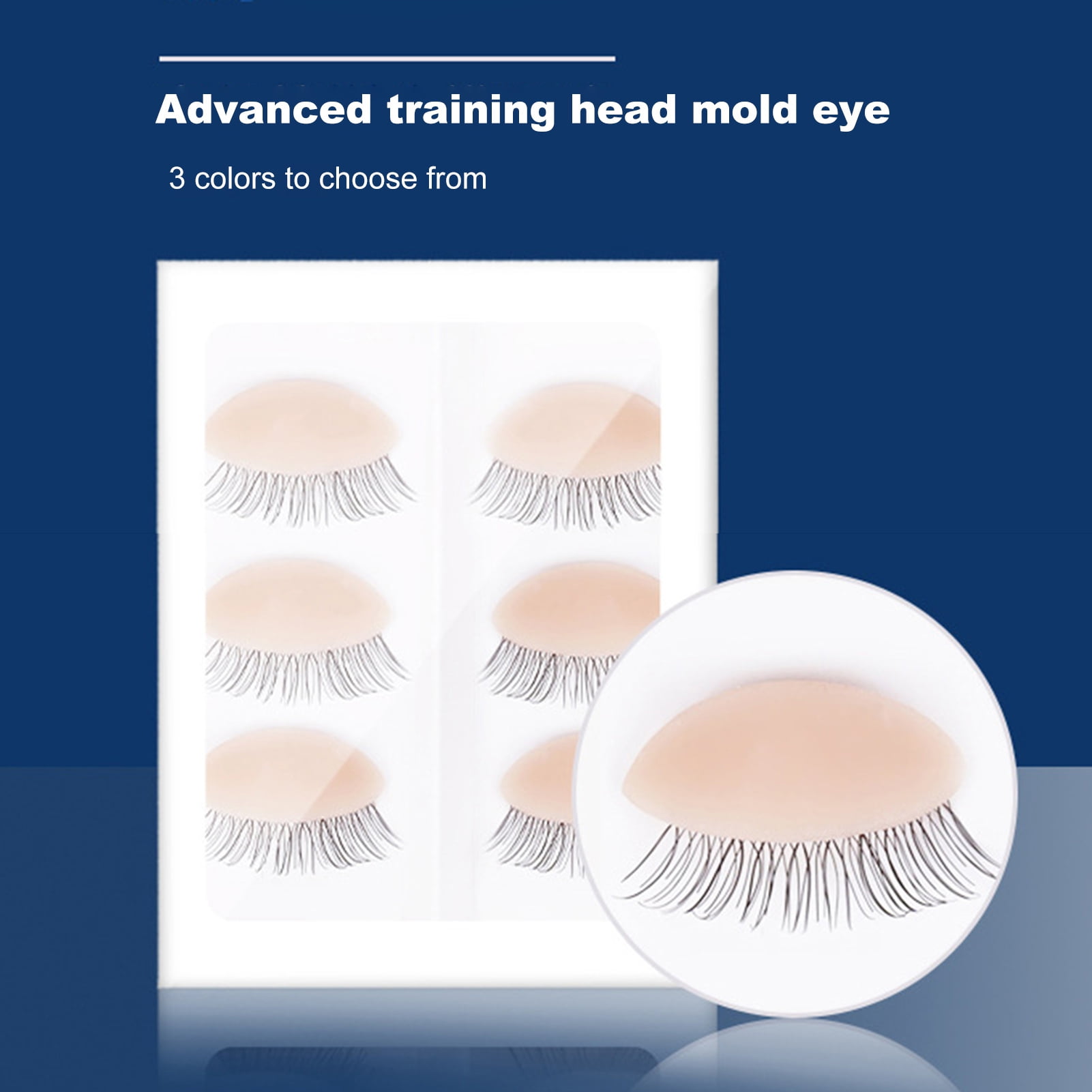 Joernso 3 Pairs Mannequin False Eyelash Vivid Practice Easily Cleaning ...