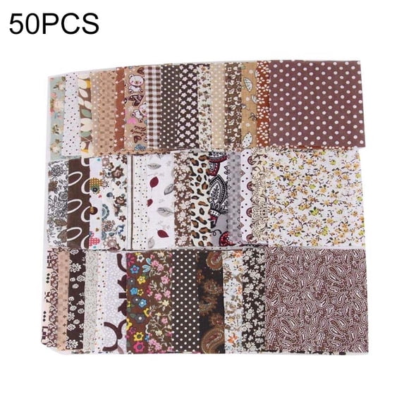 Joernso 30/50Pcs 10cmx10cm Floral Print DIY Patchwork Cloth Sewing ...