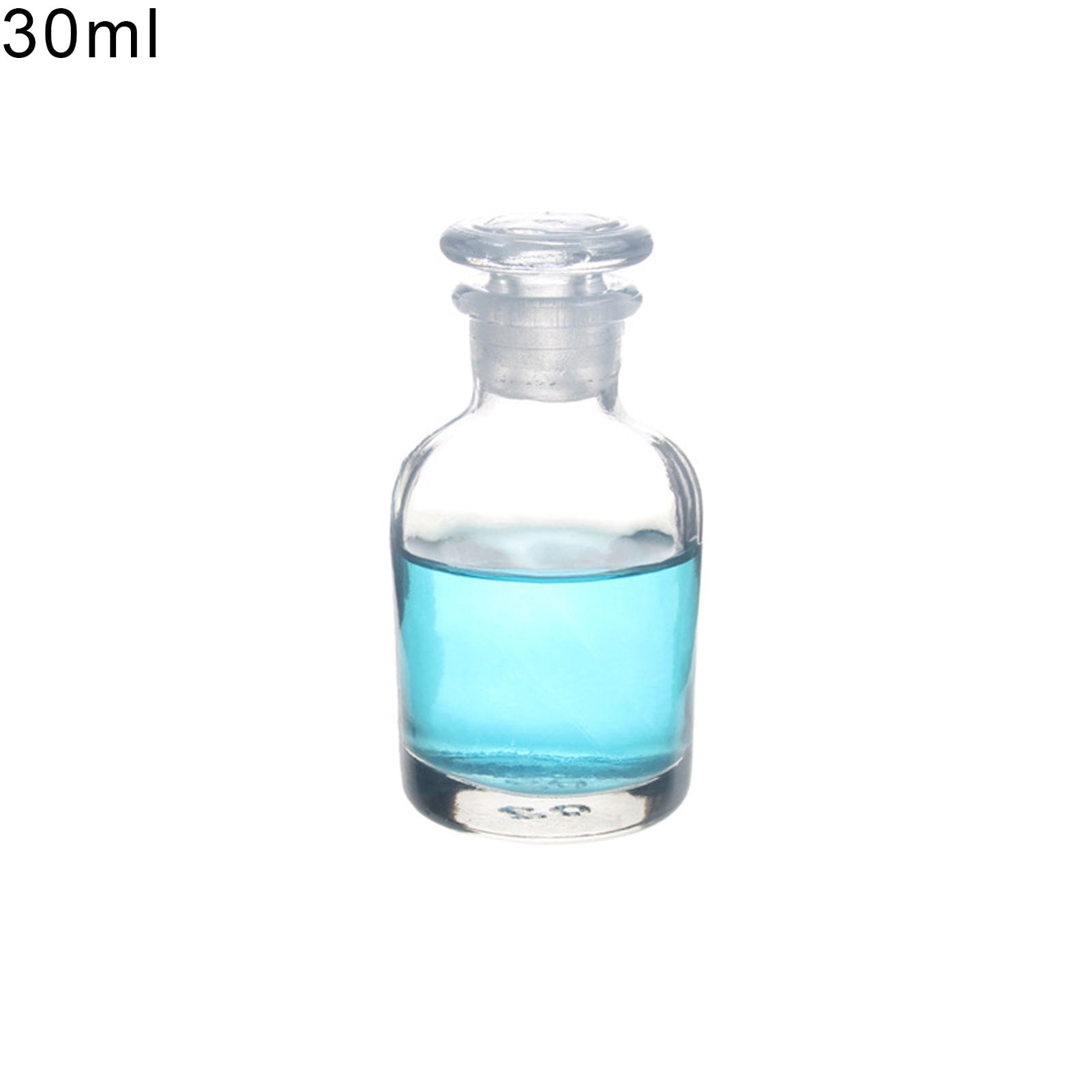 Joernso 30/60/125/250/500ml Clear Portable Glass Jar Reagent Bottle ...