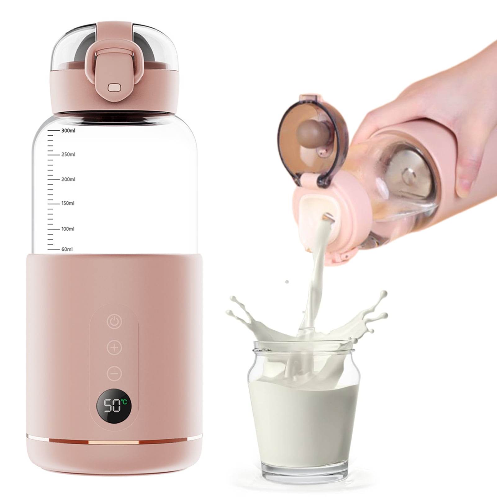 Joernso 300ML Wireless Bottle Warmer for Milk Powder Portable with ...