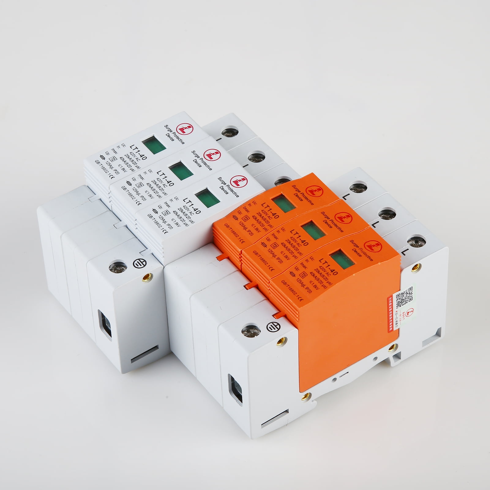 Joernso 3P LT1 20/40KA 420V House Surge Protector Lightning Switch ...