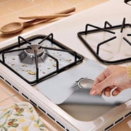 Teissuly Non-Stick Gas Range Protectors - Reusable Aluminum Foil Gas ...