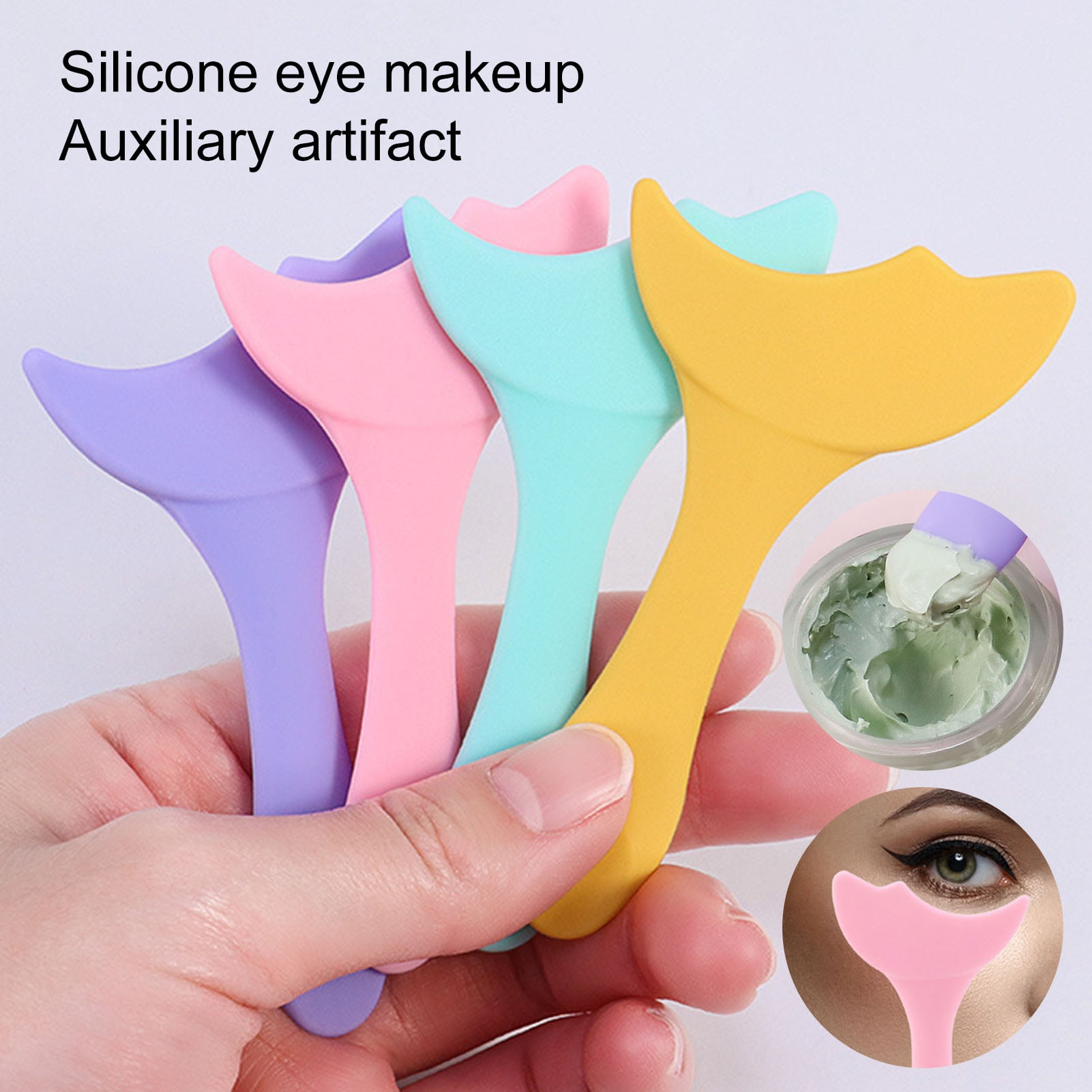 Joernso 4Pcs Eye Makeup Template Fits Eye Contour No Dirty Hands Curved ...