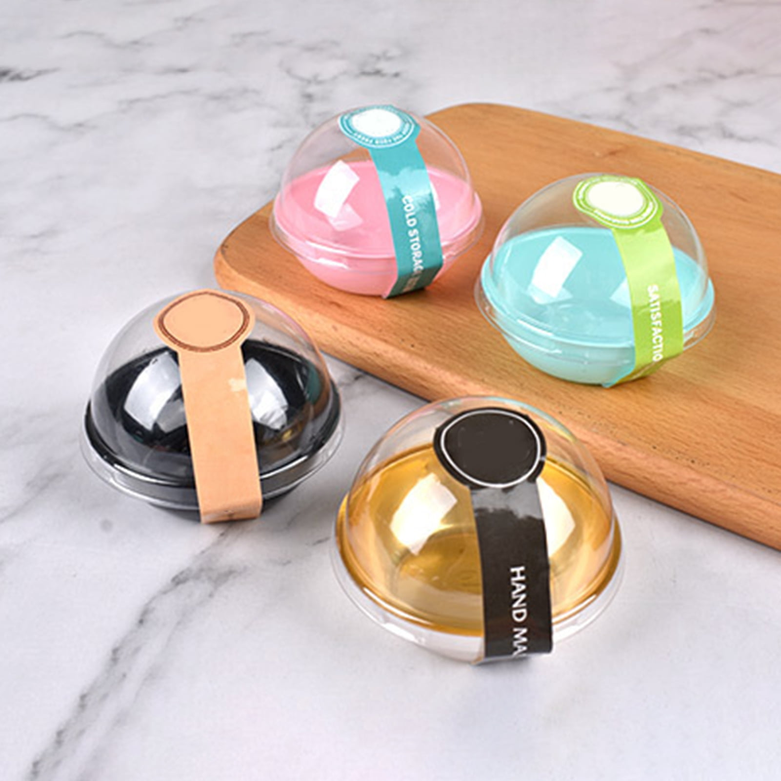 Joernso 50Pcs Egg-Yolk Puff Container Disposable Saving Space Plastic ...