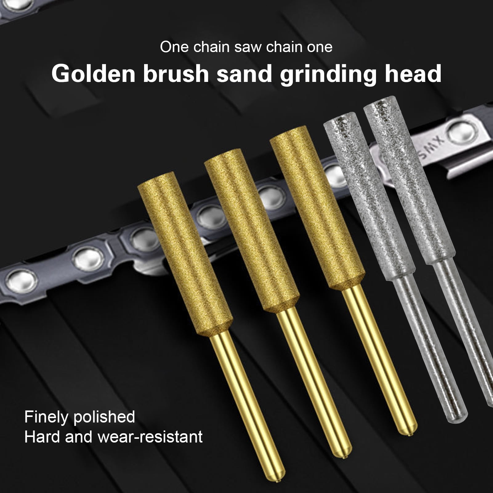 Joernso 5Pcs 4/4.8/5.5mm Burr Grinding Stone Files Wear-Resistant Quick ...