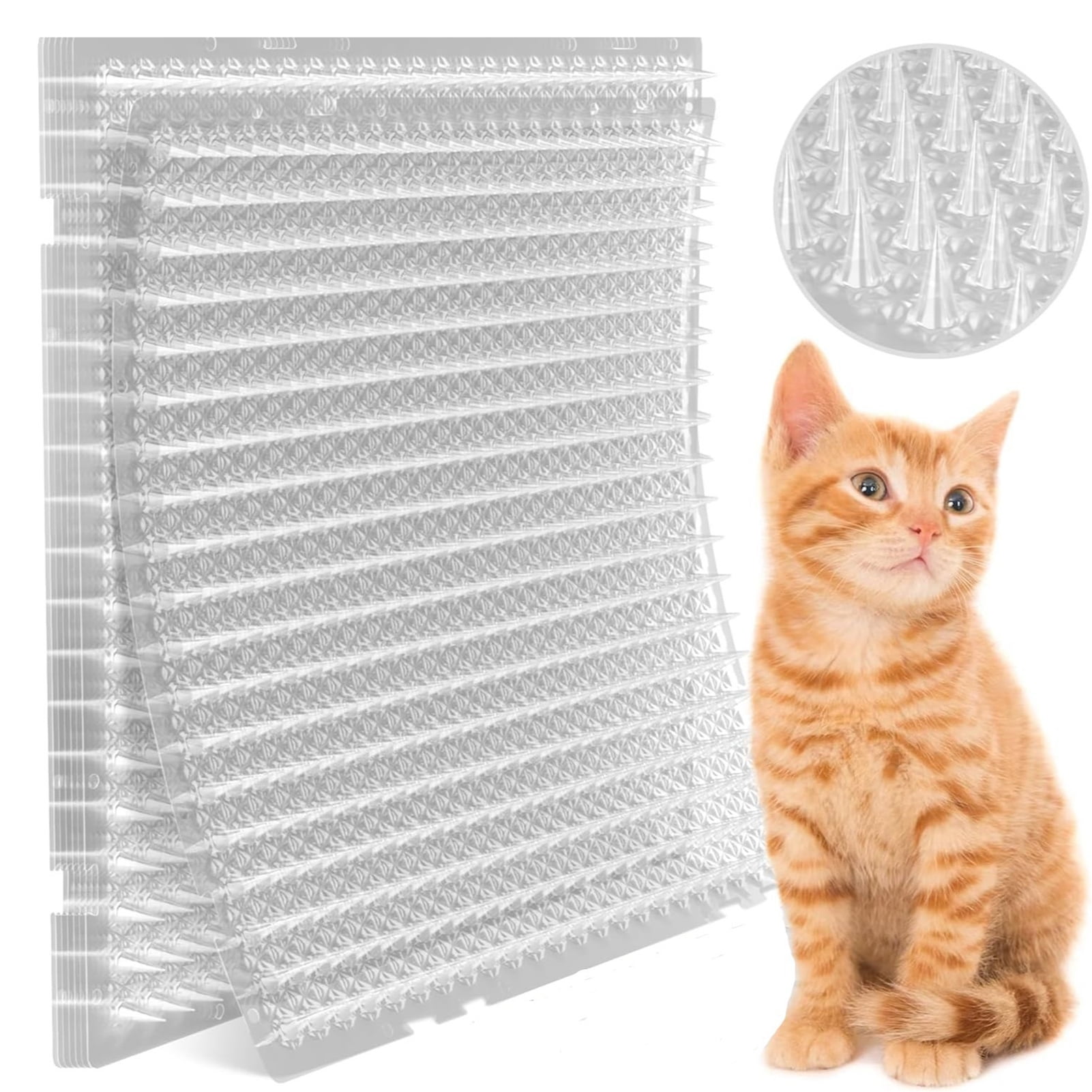 Joernso 6/12 Pcs Cat Scat Mat Pet Deterrent Mat with Spike Pet Training ...