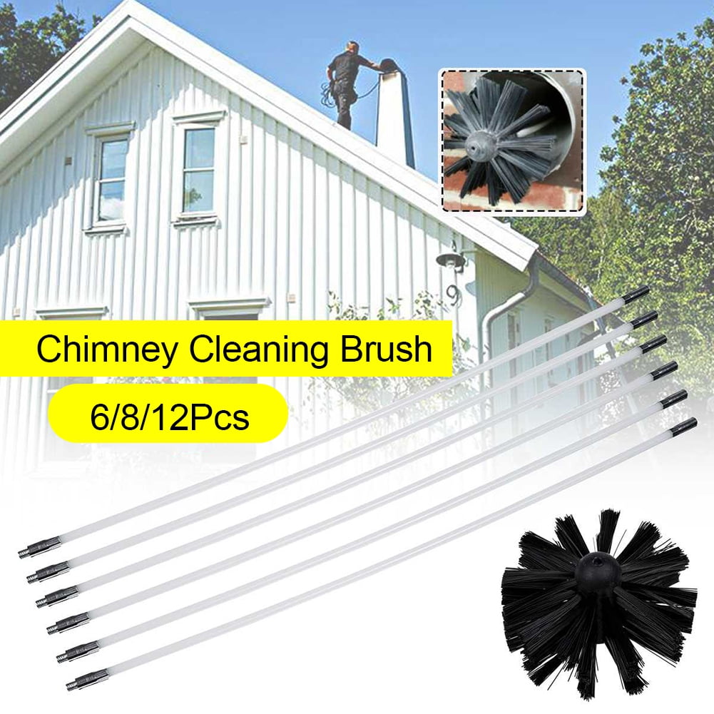 Joernso 6/8/12Pcs Dryer Duct Vent Long Handle Flexible Rod Chimney ...