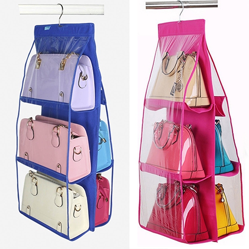 Joernso 6 Pockets Hanging Handbag Purse Bag Tidy Organizer Storage ...