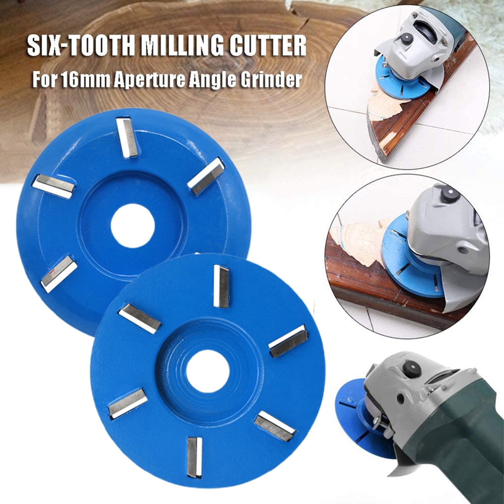 Angle Grinder Pomsare 3-Piece Wood Carving Disc Set - Sphere Rotary ...