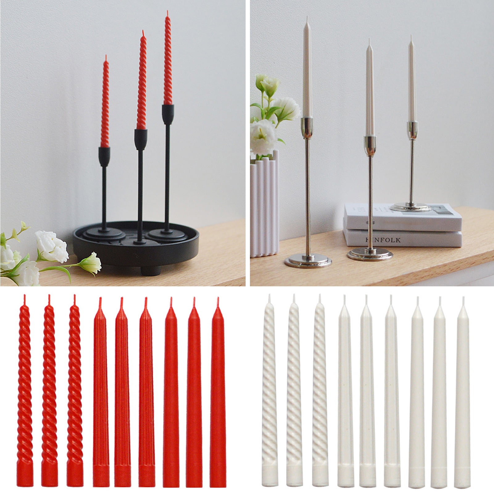 Joernso 9Pcs 1:6 Dollhouse Candle Realistic High Simulation Unbreakable ...