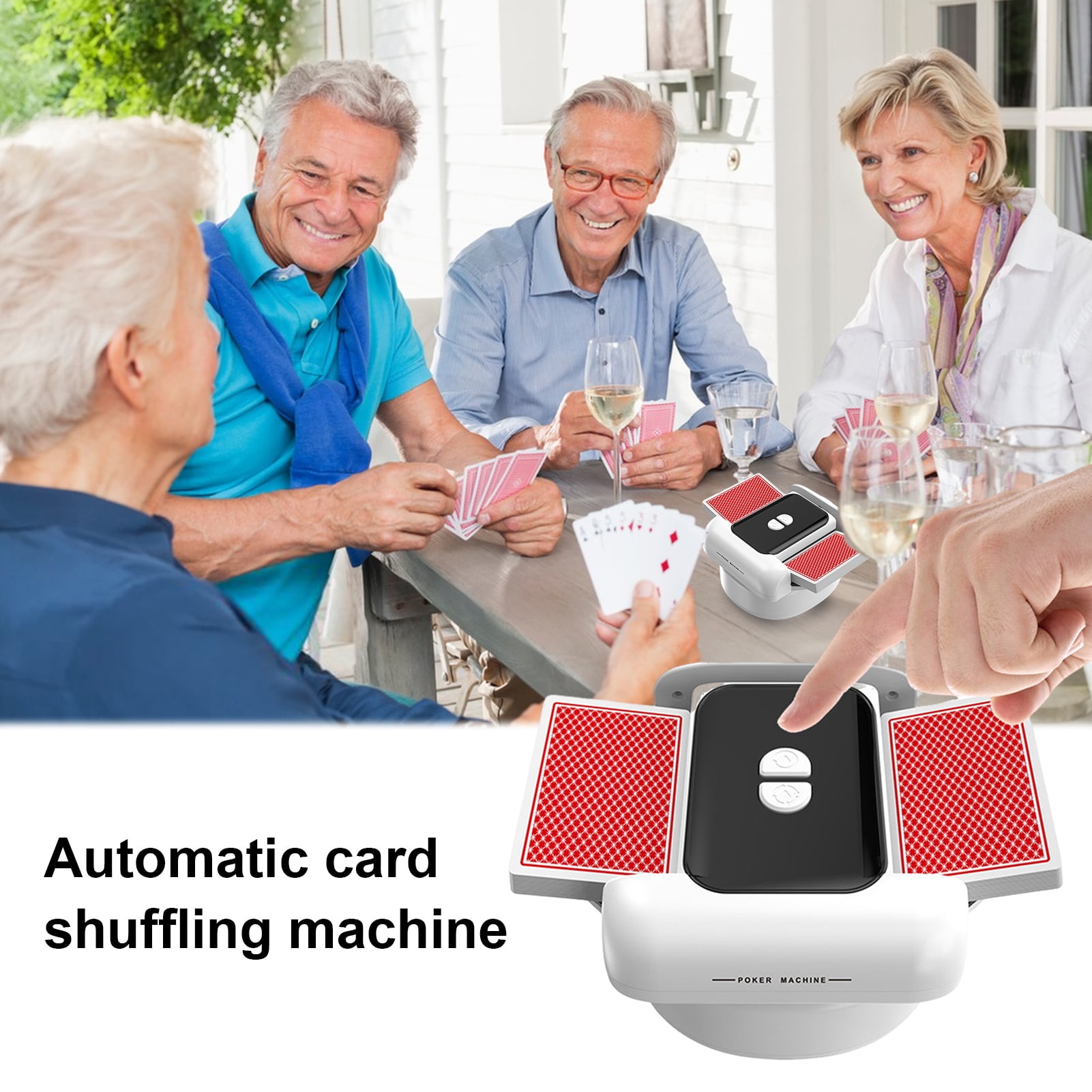 Joernso Automatic Card Shuffler 1‑2 Deck Bridge Poker Card Mixer ...