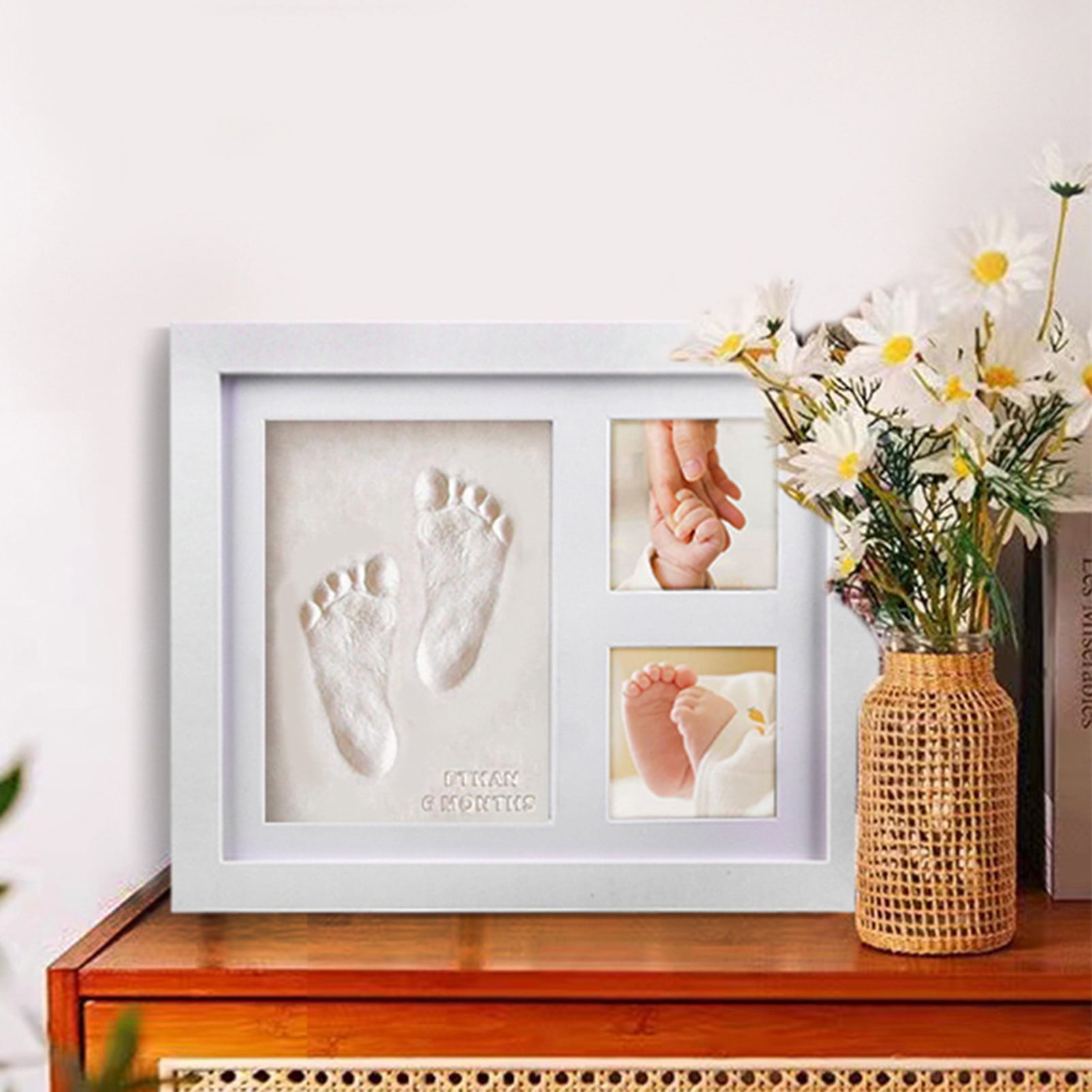 Joernso Baby Handprint Footprint Photo Frame with Ink Pad Newborn ...