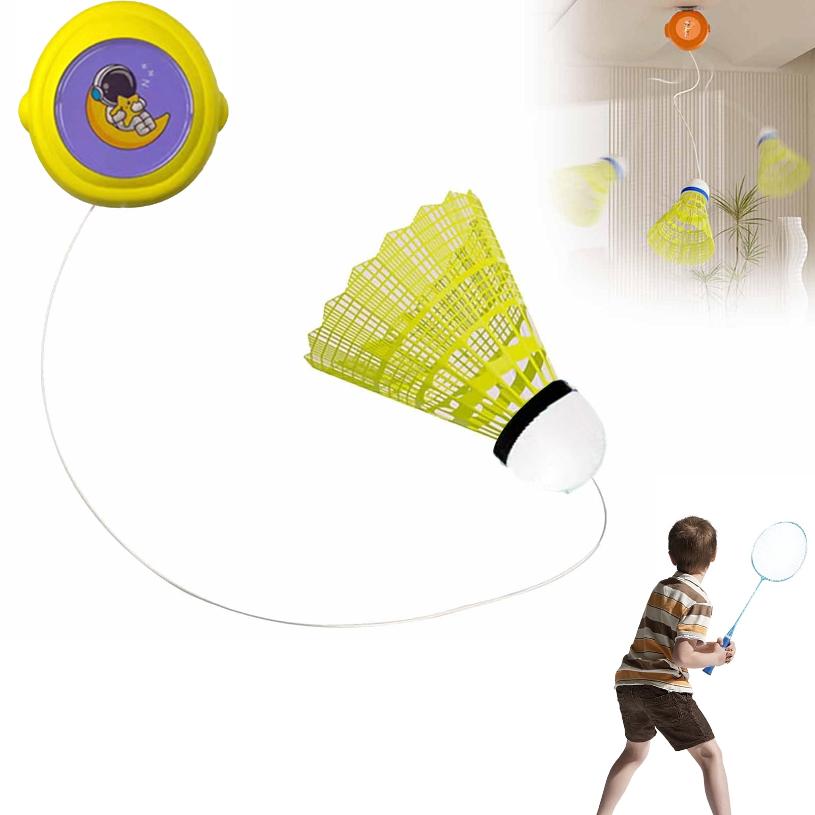 Joernso Badminton Rebound Trainer Self Training Tool with Elastic Rope ...