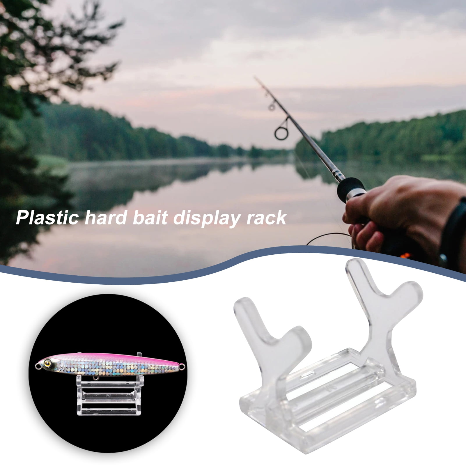 Joernso Bait Display Stand Decorative Load Bearing Clear Fishing Lure ...