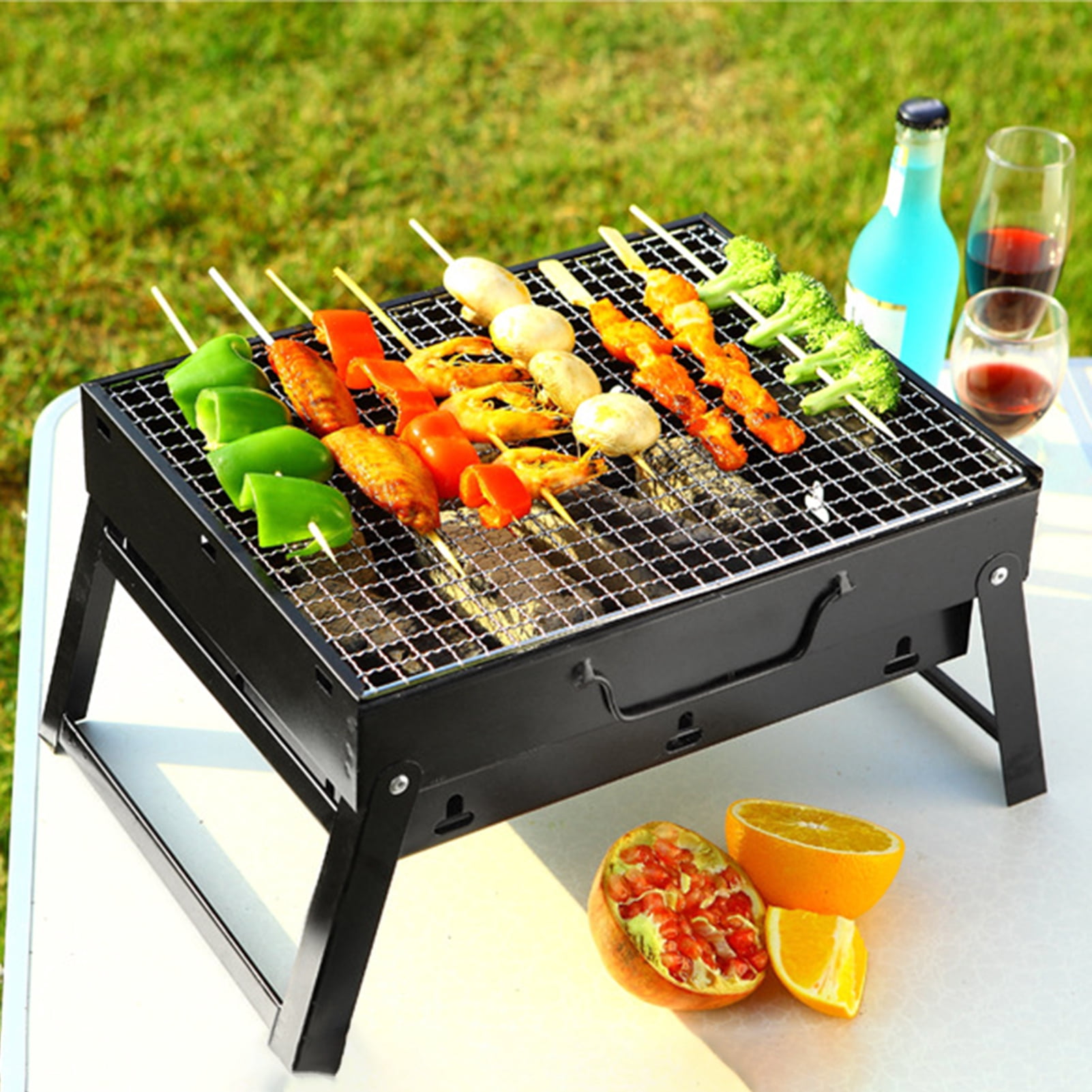 Joernso Barbecue Grill with Airway Vent Heat-Resistant Iron Detachable ...