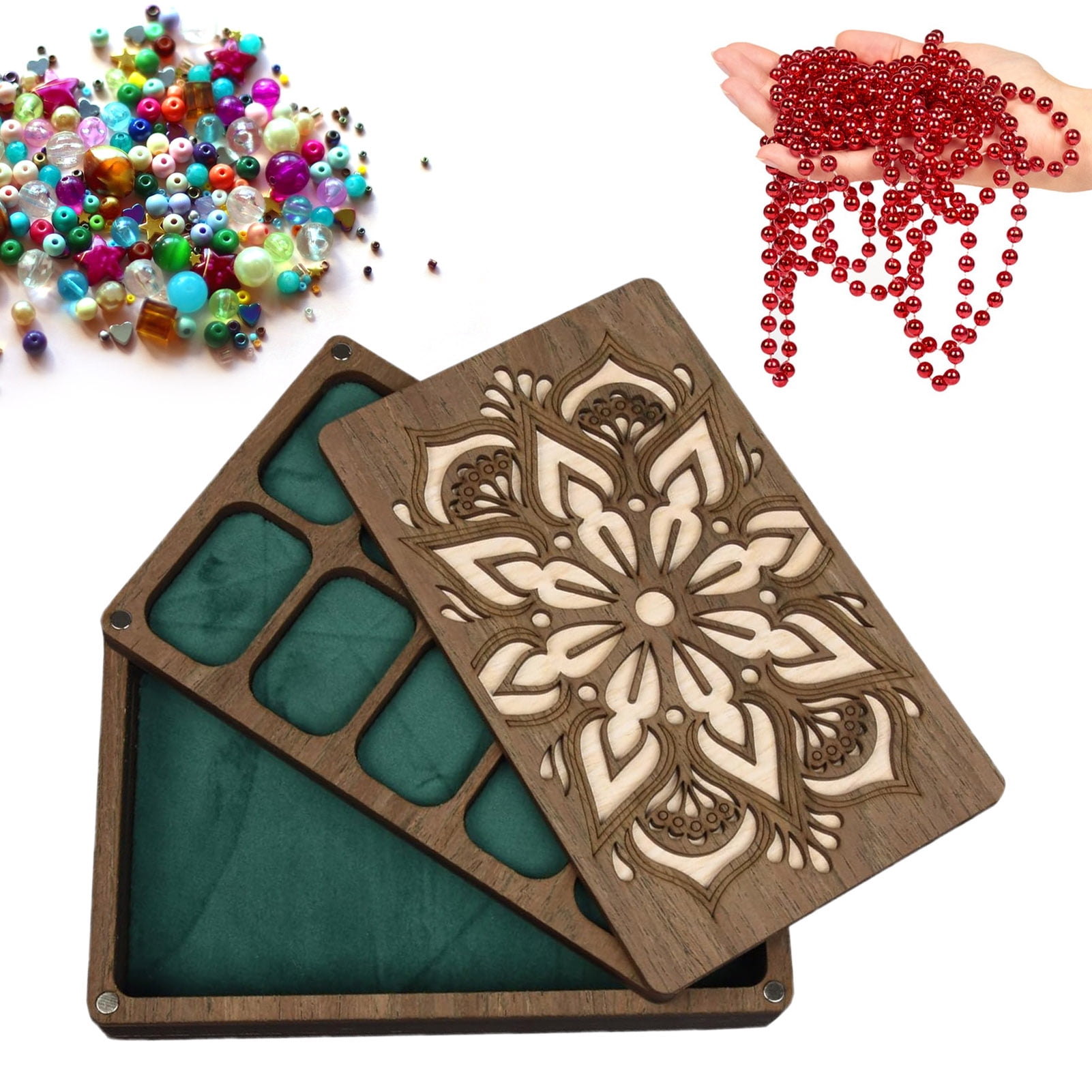 Joernso Bead Sorting Tray with Magnetic Lid Heavy Duty Bead Storage Box ...