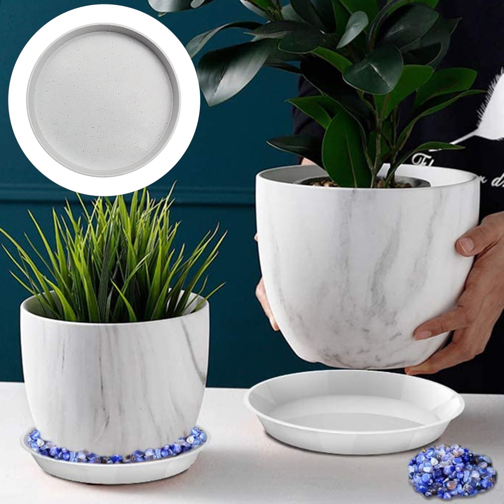 Joernso Bevel Edge Wear-resistant Non-permeable Round Flower Pot Tray ...