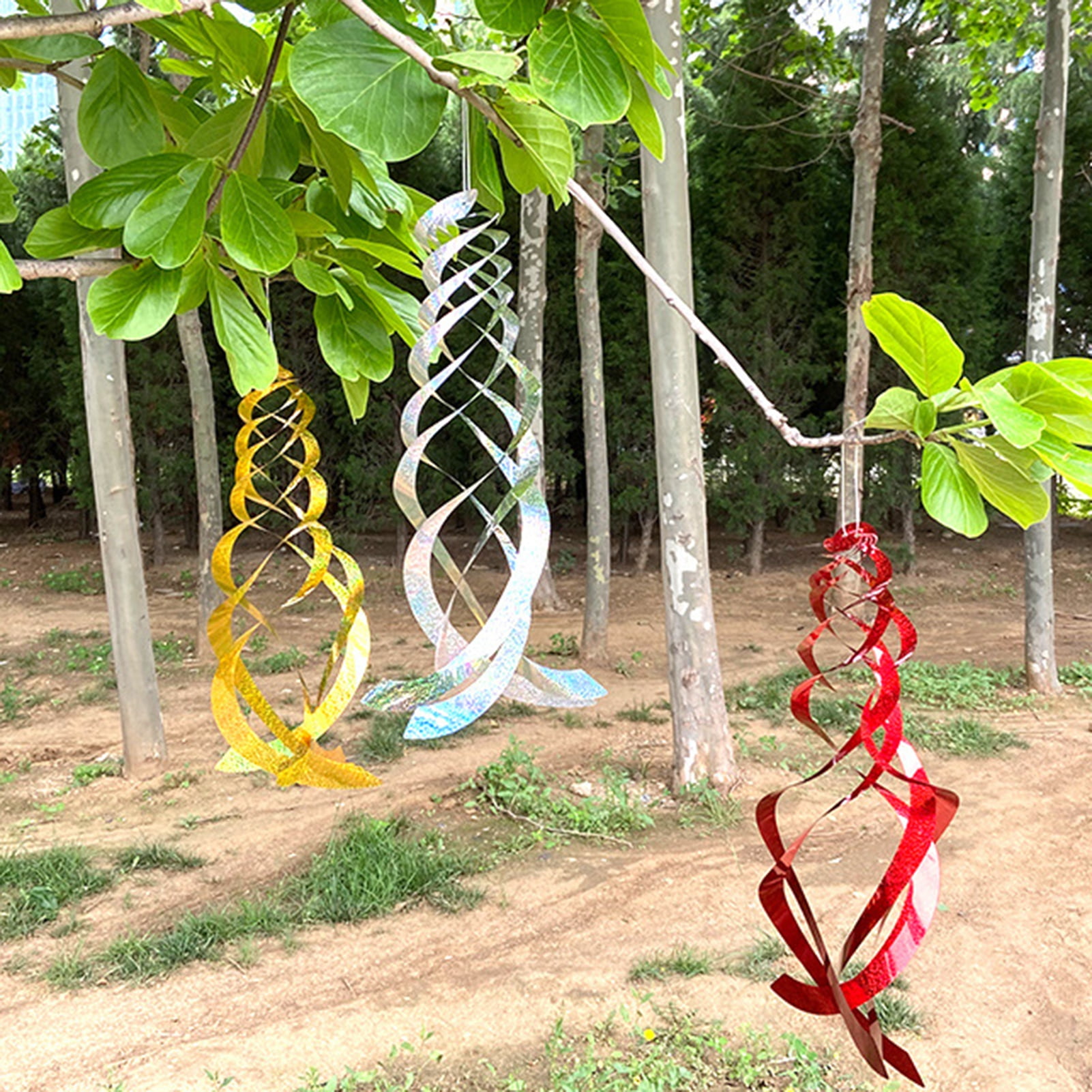 Joernso Bird Repellent Spiral Reflector Highly Reflective Wind Spinner ...
