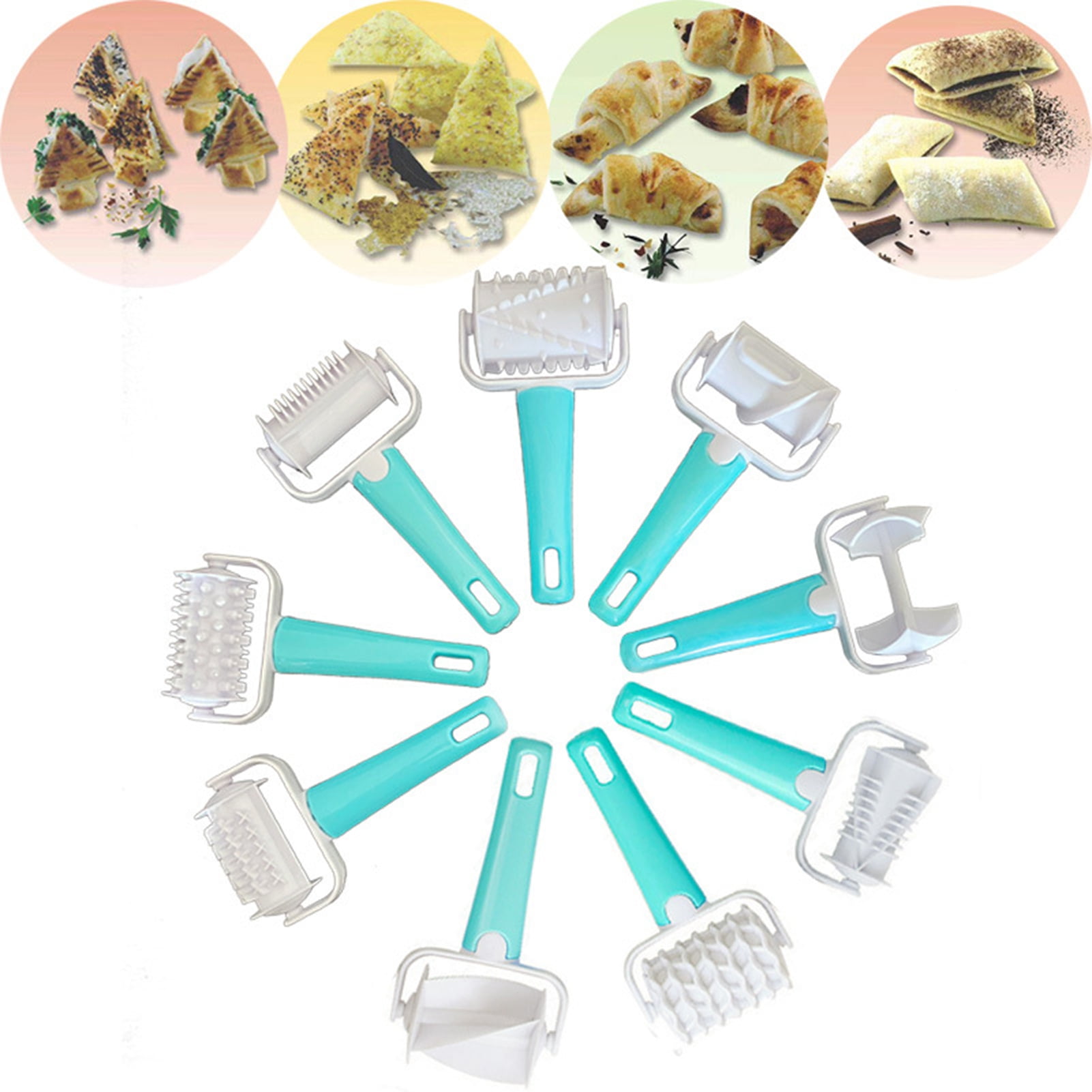 Joernso Biscuit Rolling Cutter Reusable Anti-Slip Handle Plastic Safety ...