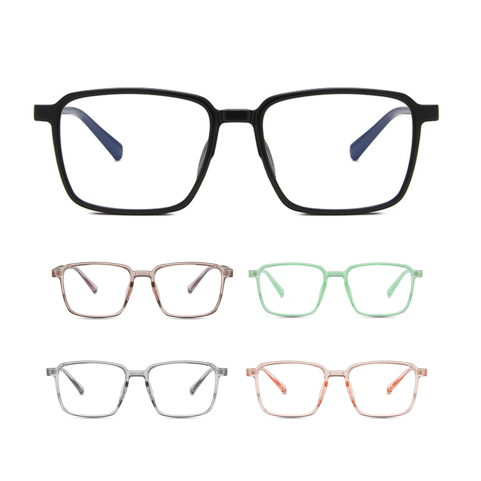 Joernso Blue Light Blocking Glasses Unisex Retro Large Square Frame ...