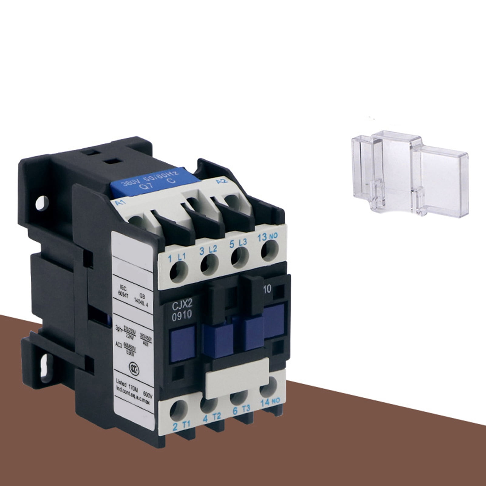 Joernso CJX2-1810 AC Contactor 3 Poles Flame-retardant ABS 24-380V AC ...
