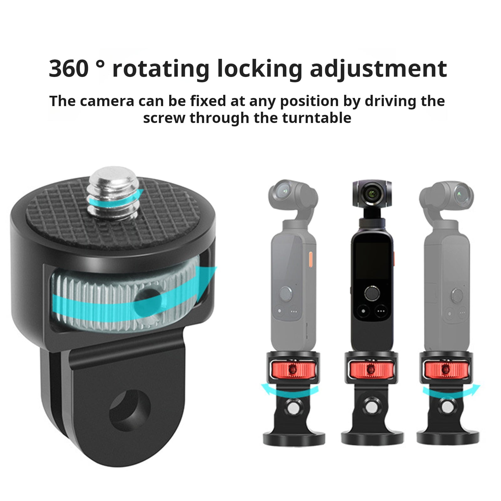 Joernso Camera Tripod Mount for Gopro Adapter 360 Degrees Adjustment 1/ ...